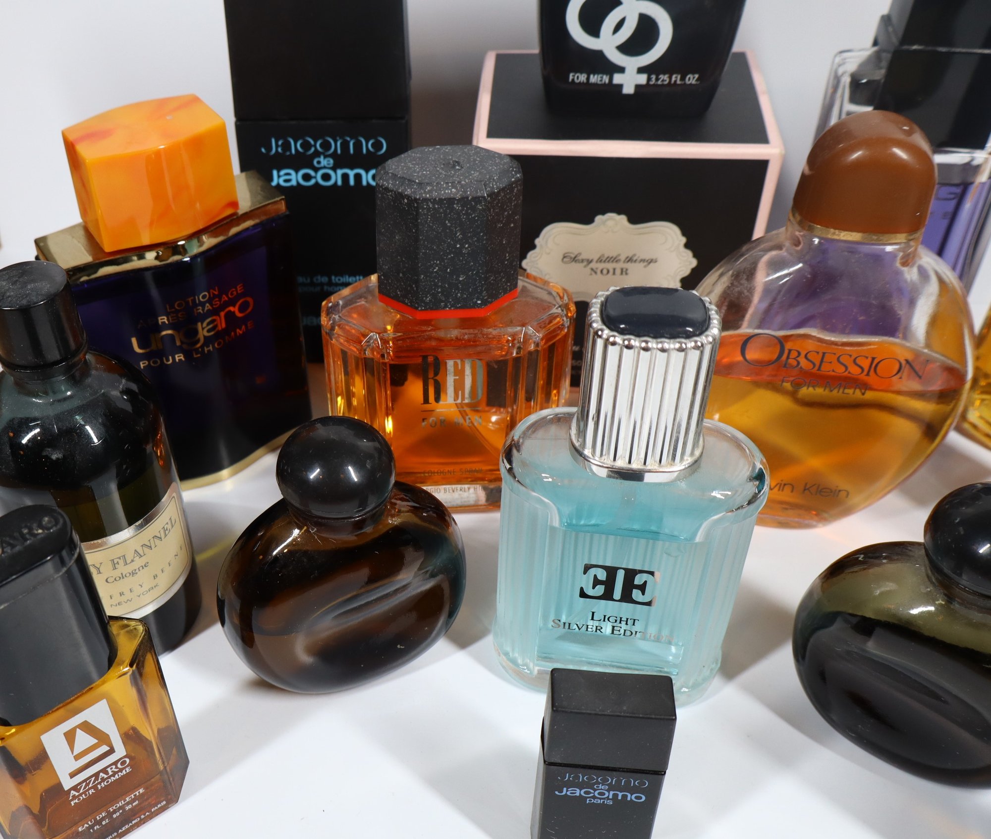 Lot Of (15) Vintage Mens Colognes, Obsession, Ungaro, Etc. & (1) Ladies ...