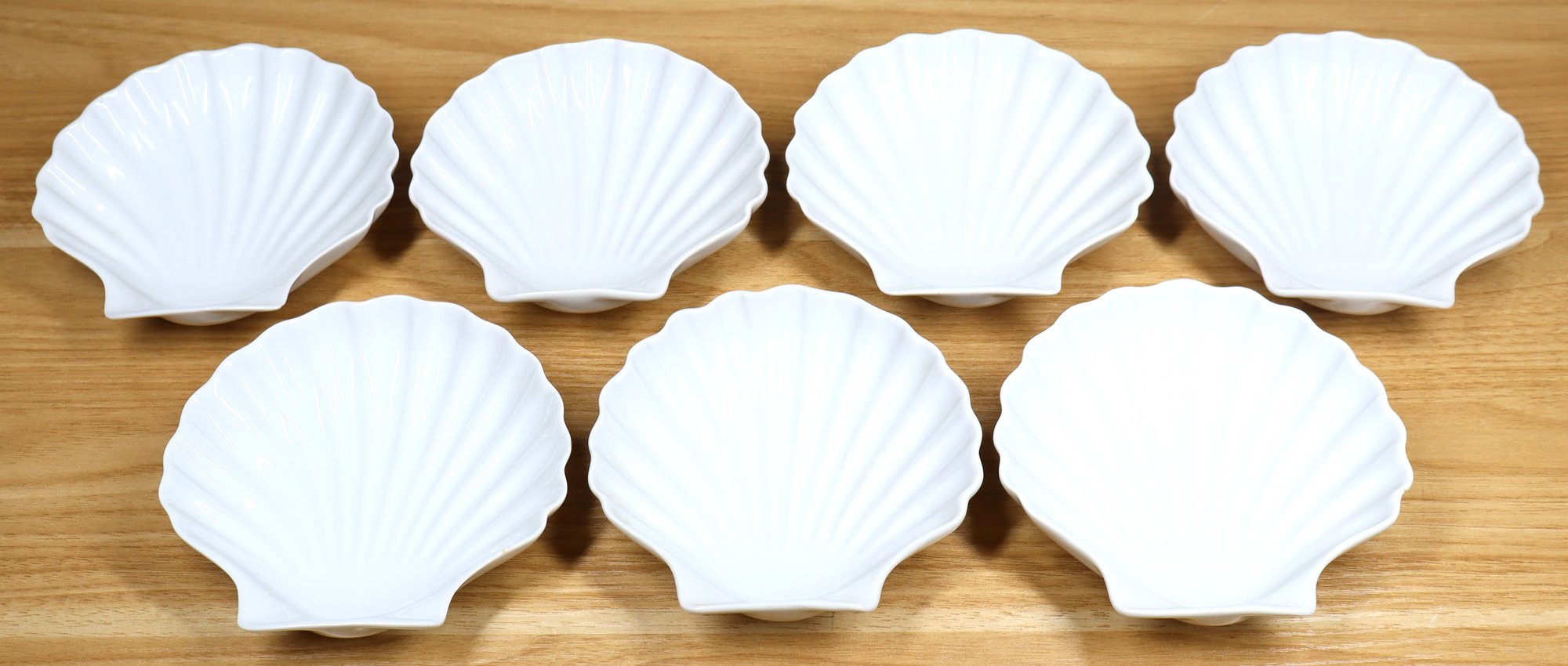 Lot - (7) Dansk Scalloped Shell Dishes French Porcelain International ...