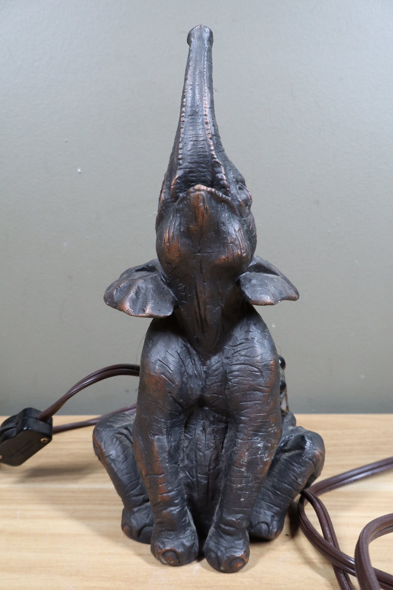 Stained Glass Elephant Form Small Scale Portable Plug-in Lamp Made In ...