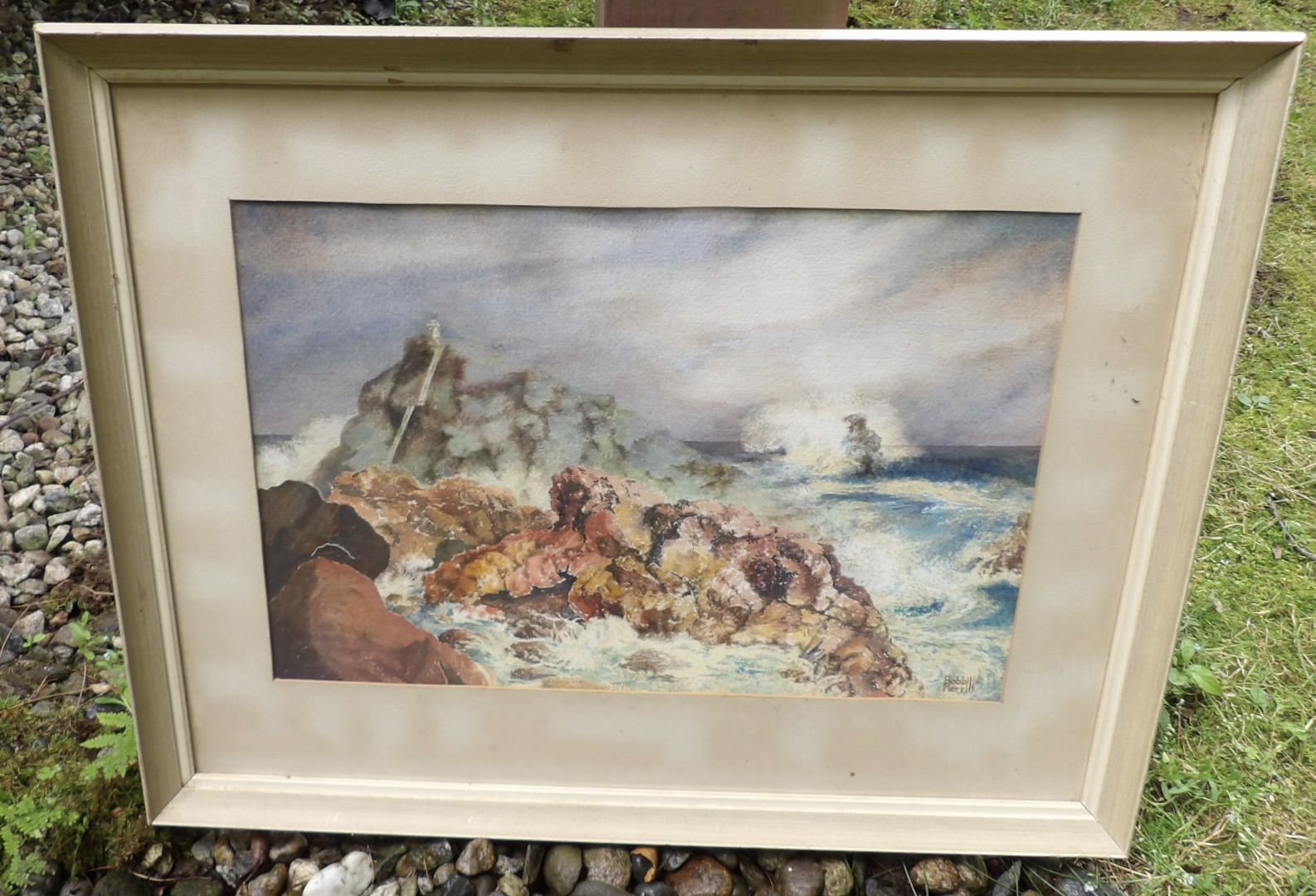 Two Watercolors Entitled New York Skyline With Brooklyn Bridge And Hana ...