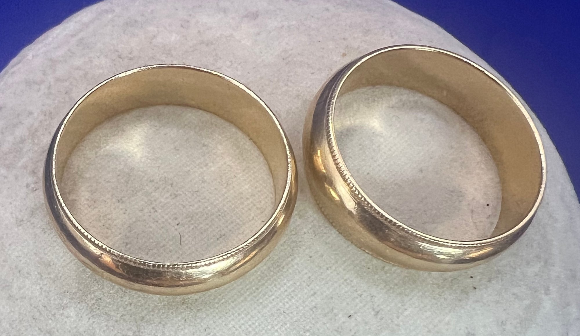 Two 14K Gentlemen's Wedding Bands #3130 | Auctionninja.com