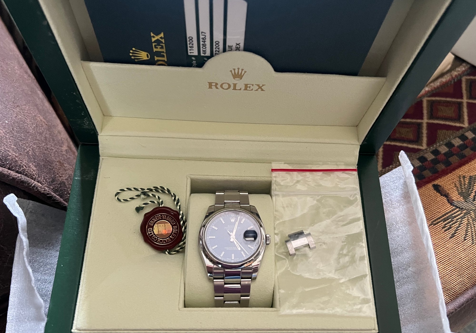 Rolex Oyster Date Adjust Men's Wristwatch With Original Box ...
