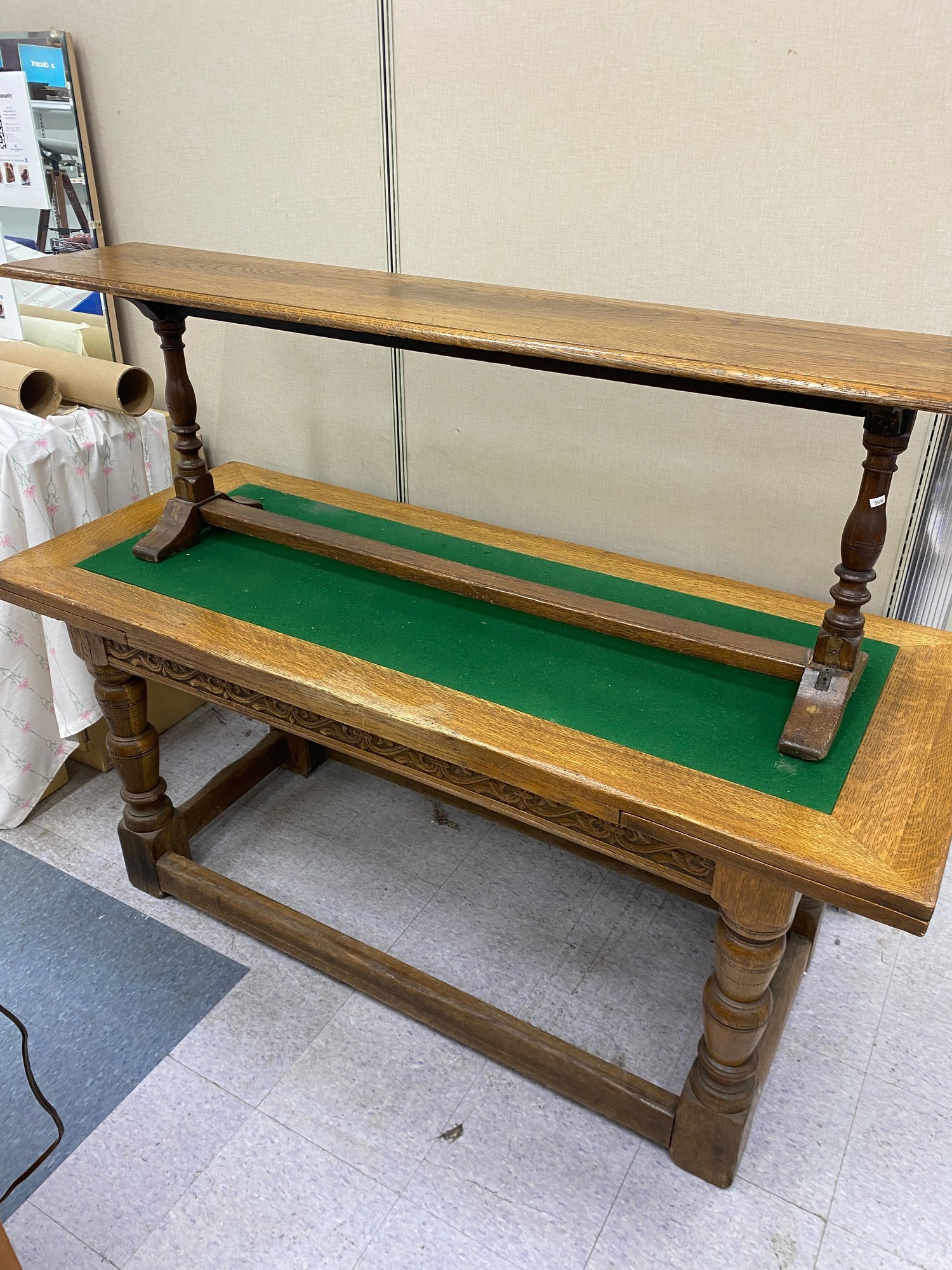 Gothic Renaissance Style Refractory Table And Bench #4791 ...