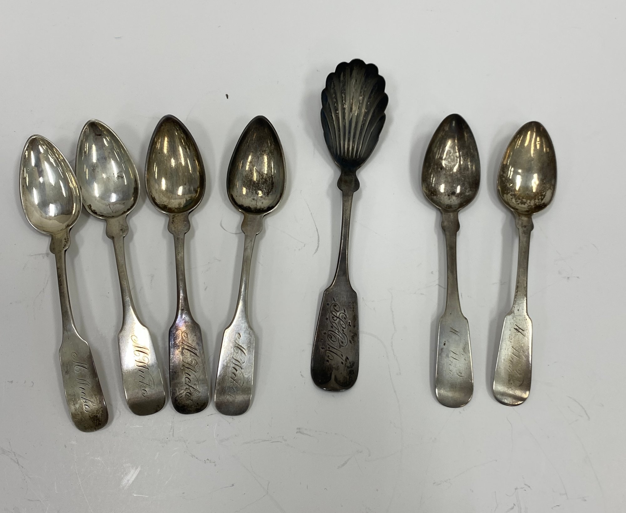 Rare Antique Coin Silver Including Early Poughkeepsie Silversmiths 138 ...