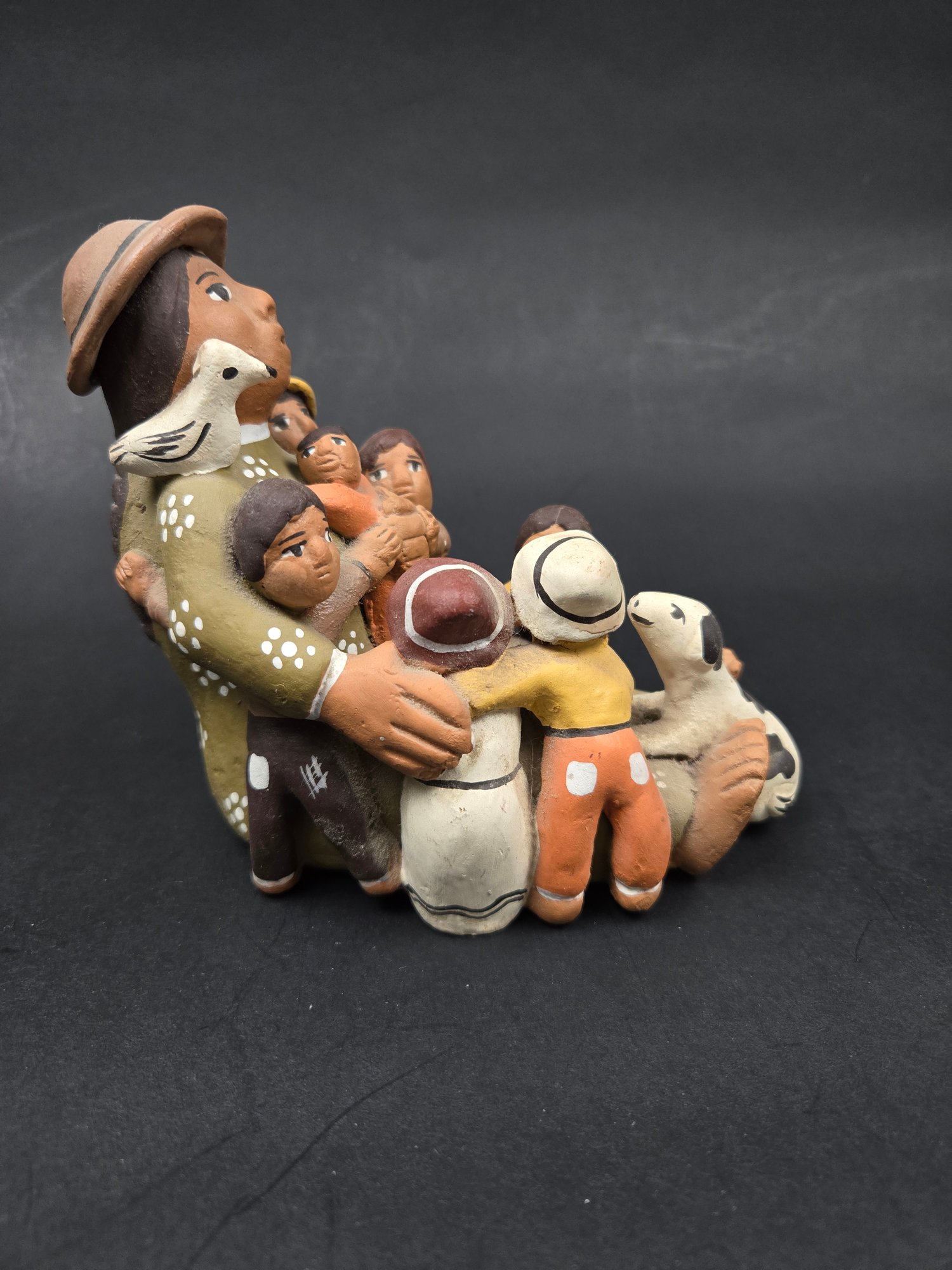 Wanderlust Peru Story Teller Figure With Seven Children A Dog And A ...