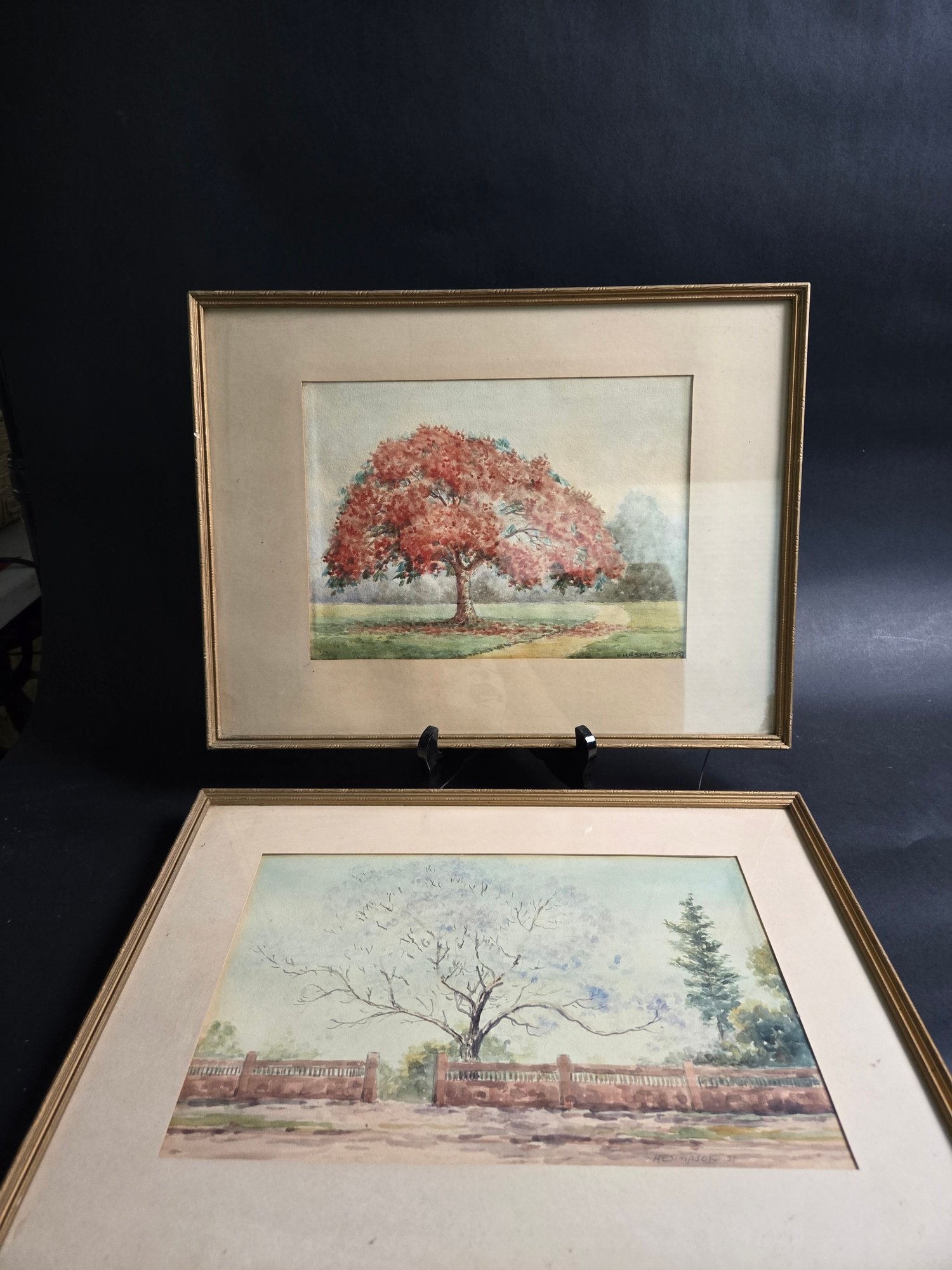 Two Water Colors By Herbert C Simpson (1879-1966) Australian Artist ...