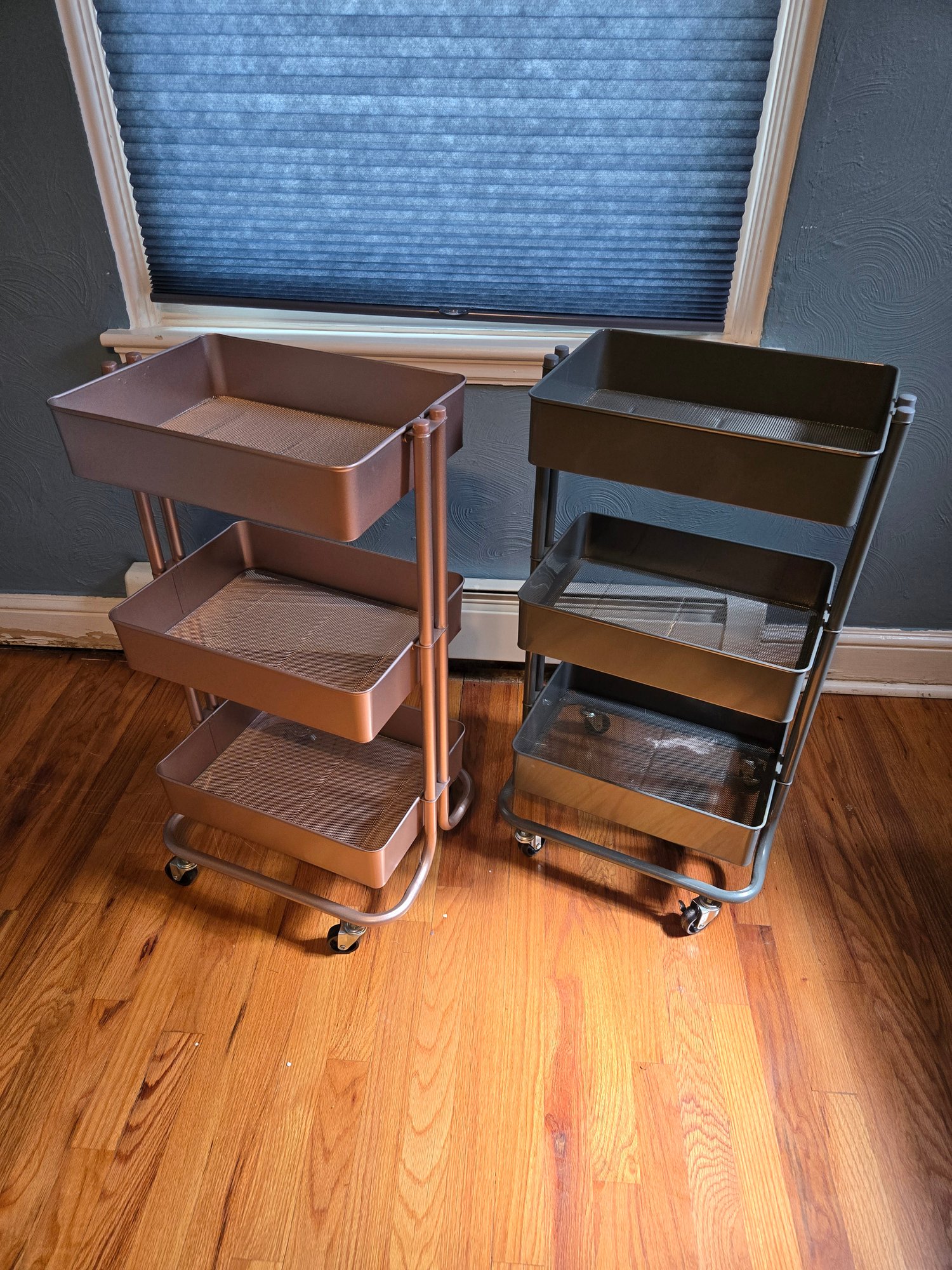 Two Ikea (?) Rolling Utility Carts #9984 | Auctionninja.com