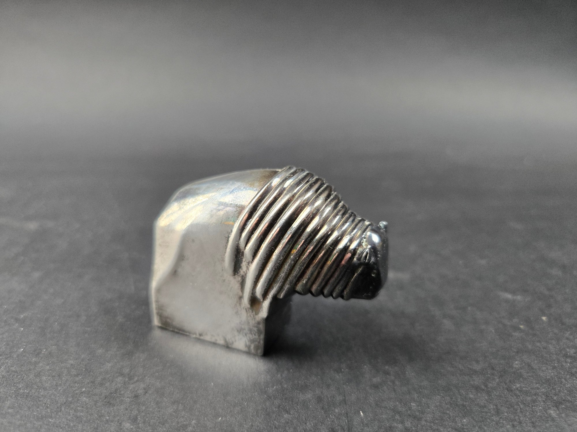 Vintage Dansk Silver Plate Buffalo Figurine 2" By Gunnar Cyren #10545 ...