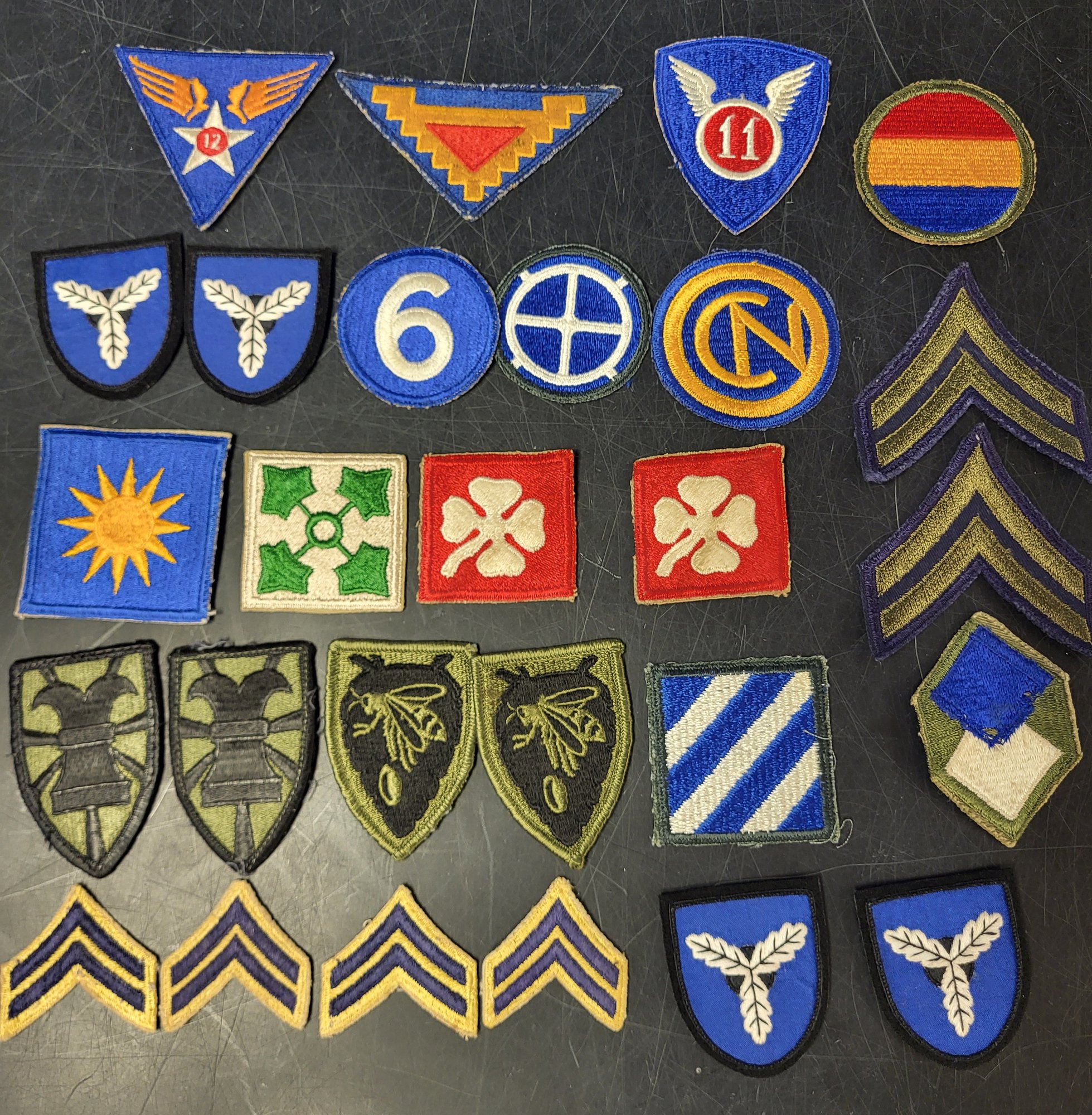 WWII American Uniform Patches Unit Rank #1314 | Auctionninja.com