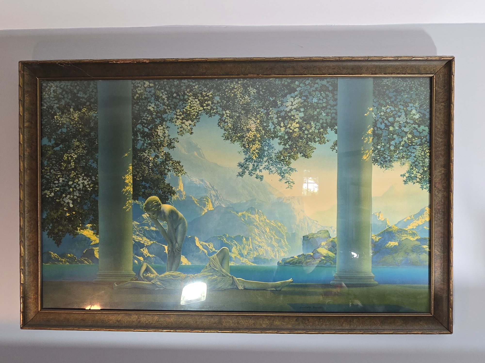 Original 1923 Maxfield Parrish Print "daybreak" Framed #3937 ...