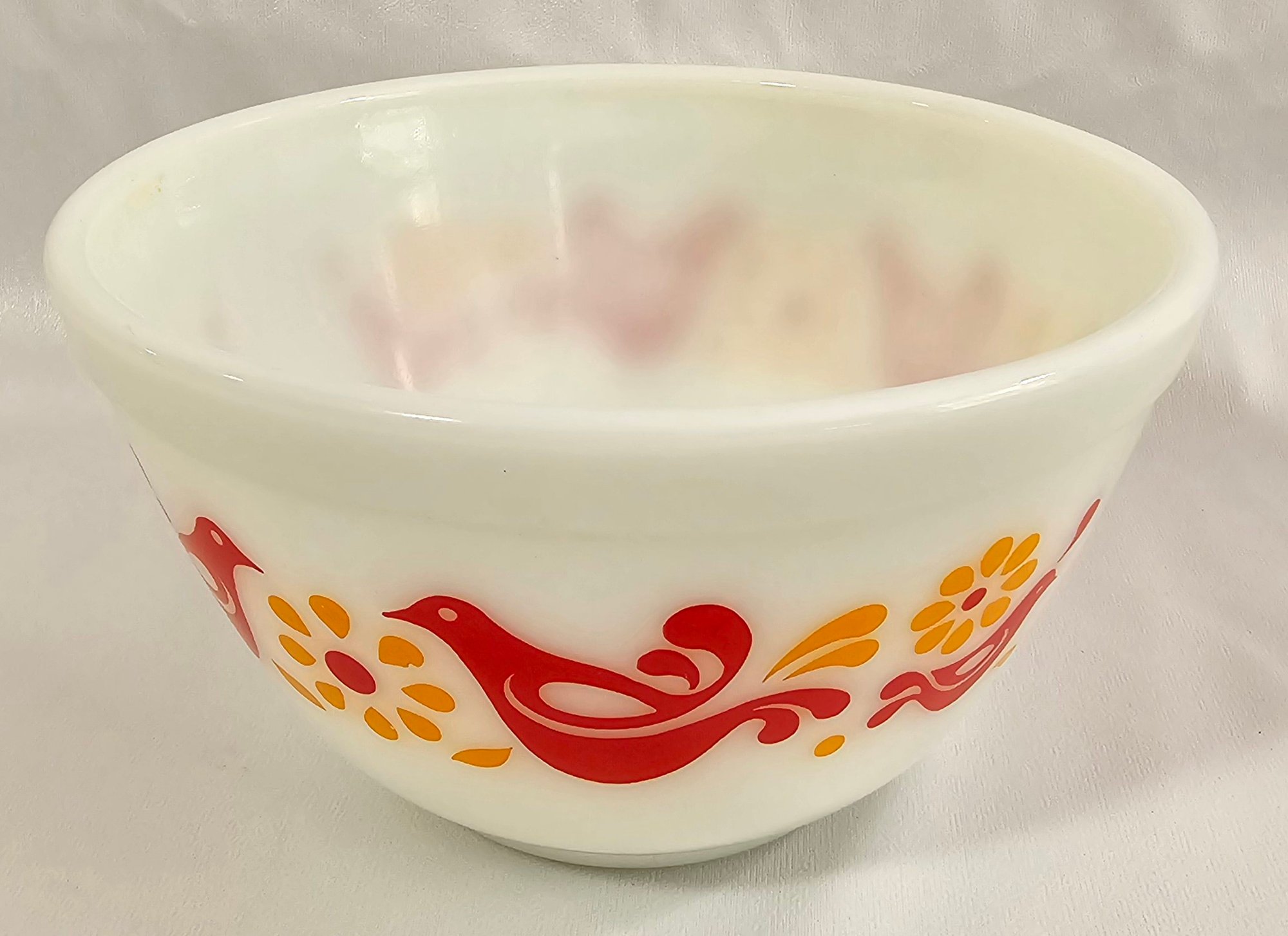 VINTAGE ~PYREX OVENWARE~ FRIENDSHIP BIRDS #407 1 1/2Pint MIXING BOWL ...