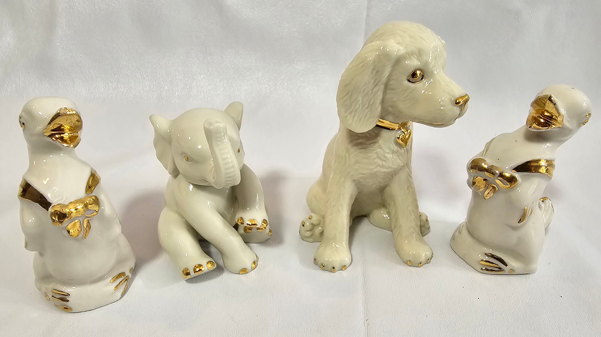 Lenox Animal Figures Lot Of 4 Porcelain Figurines #4008 | Auctionninja.com