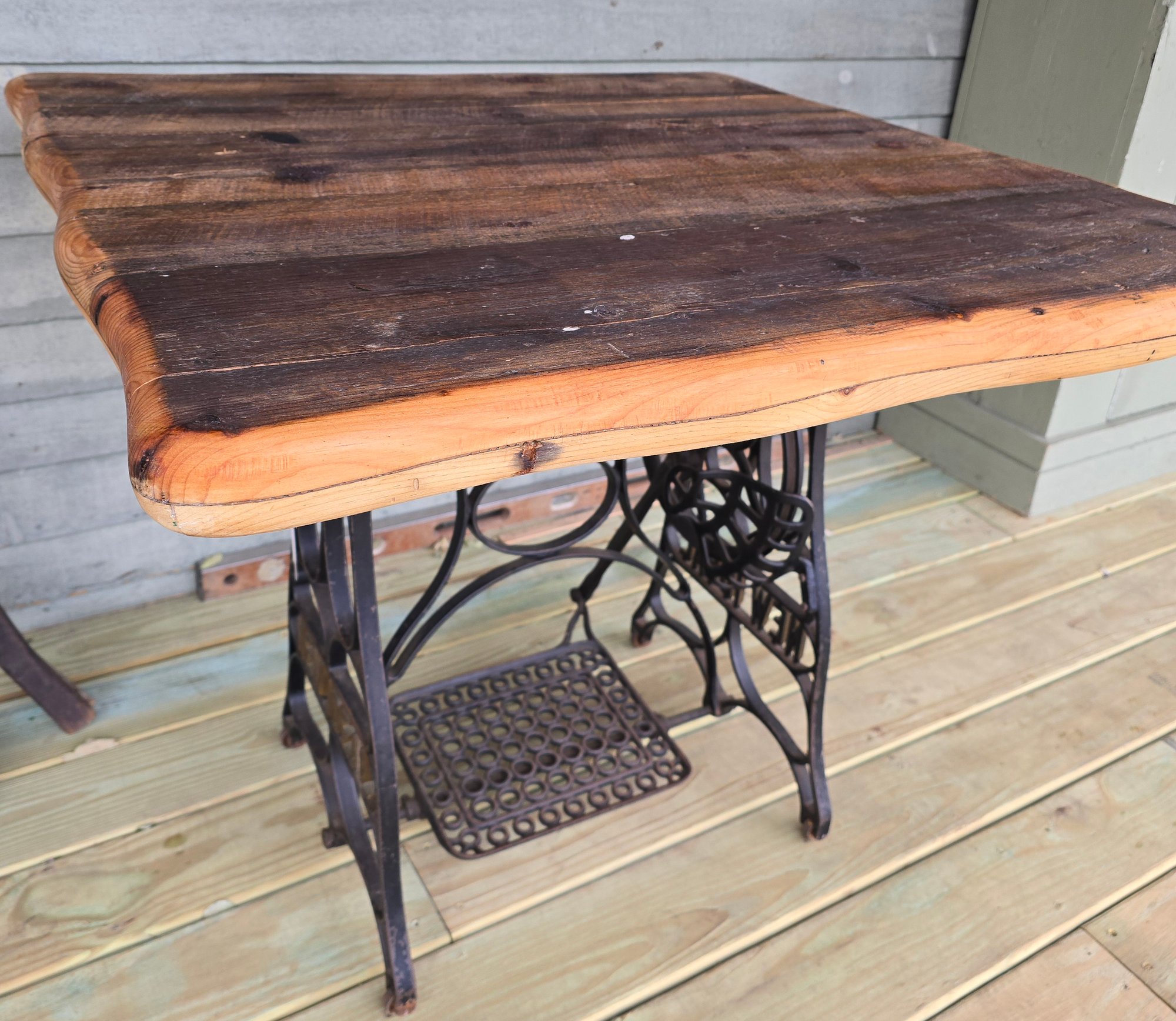 Sewing Machine Table Base Pub Table 35" X 35" #4588 | Auctionninja.com