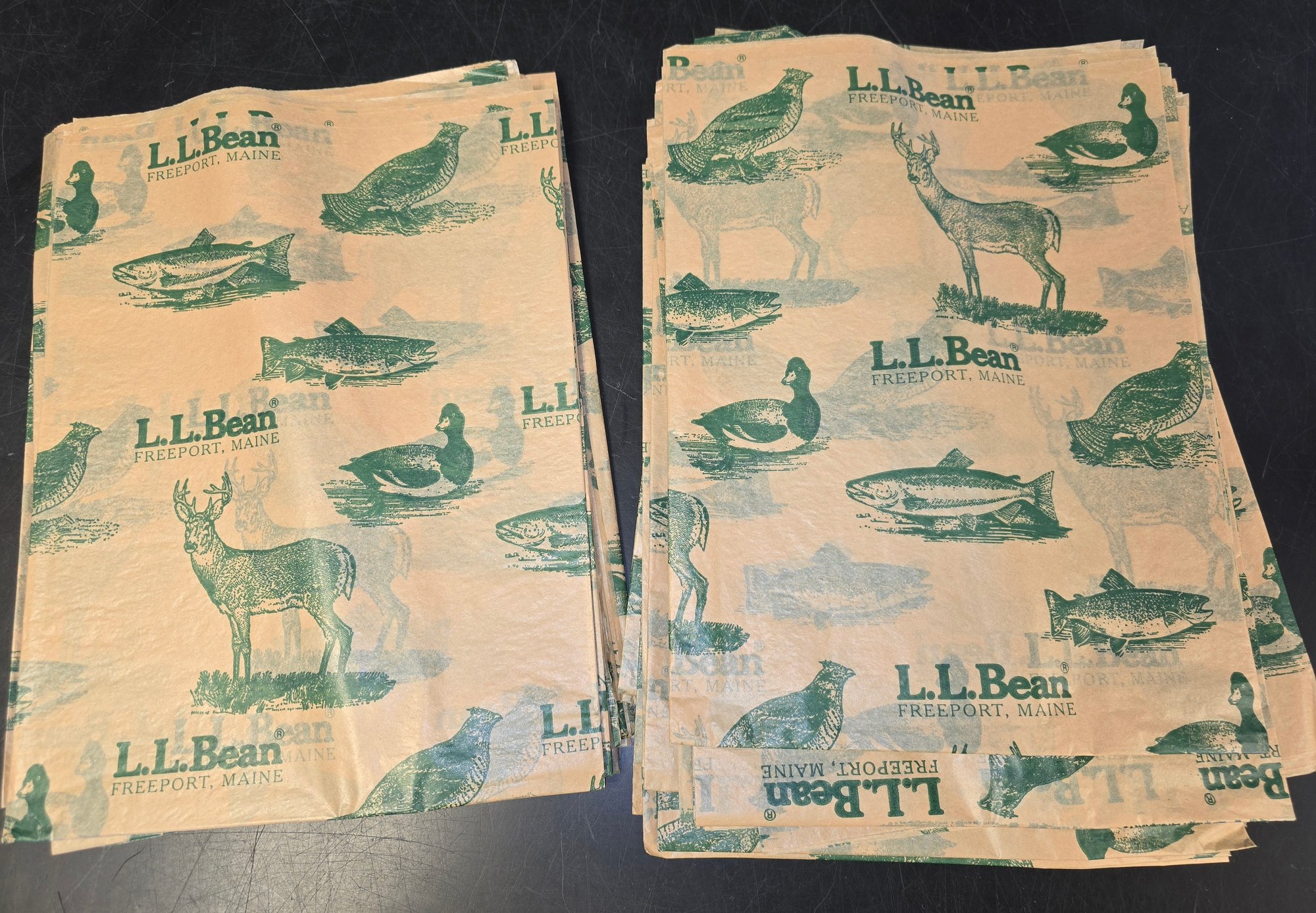 Vintage LL Bean Wrapping Paper 31 Sheets Old School Store Paper #4706 ...