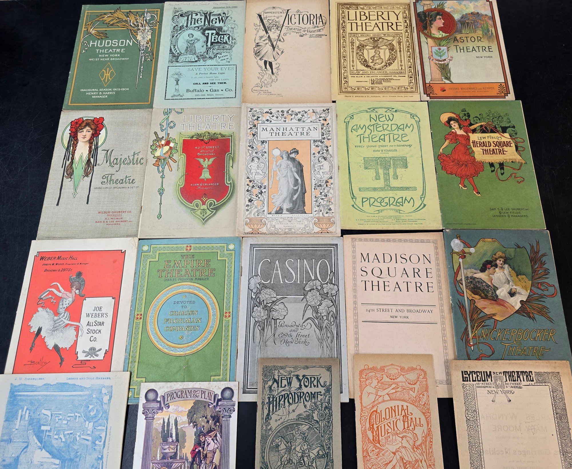 Lot Of 20 Vintage Theater Programs Late 1800's & Early 1900's Lot #2 ...