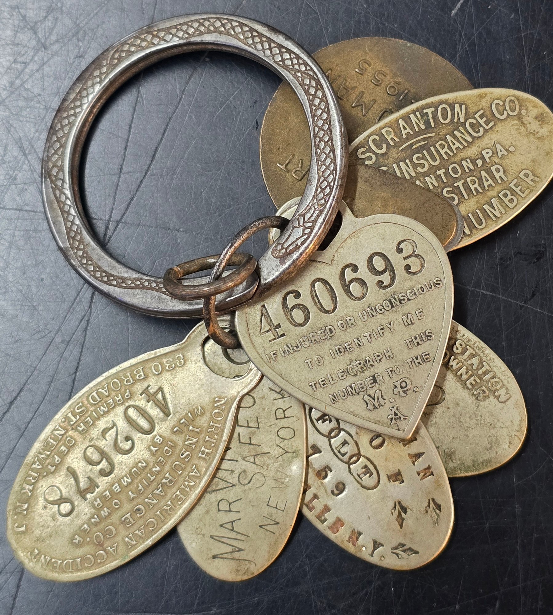 Lot Of Vintage Metal Key Tags #8054 | Auctionninja.com