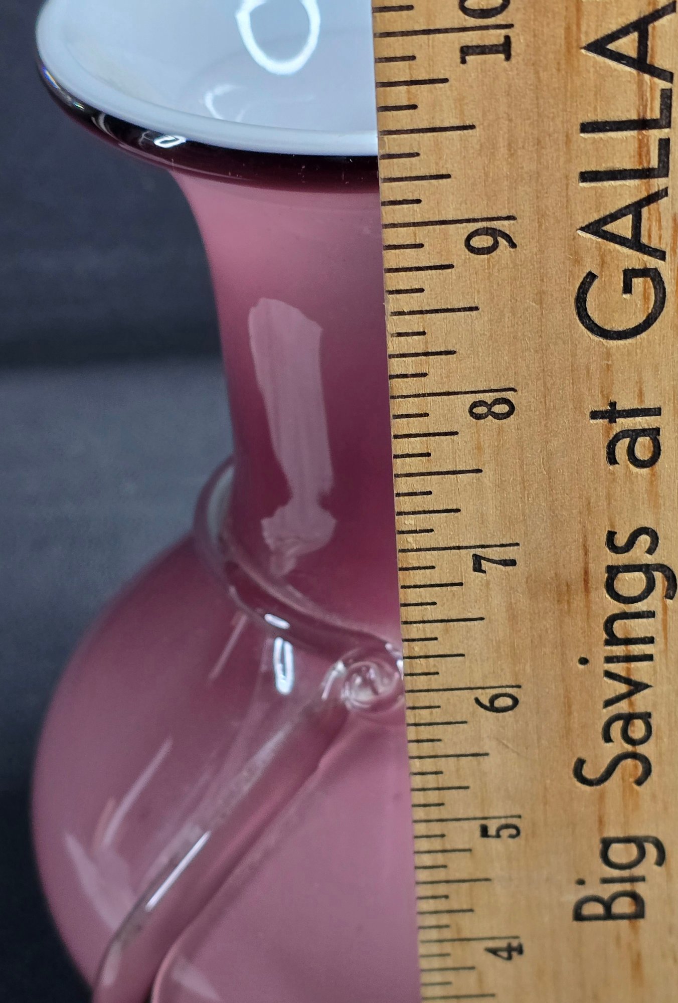 Vintage Mauve Art Glass Vase 2 Layer Satin Glass Vase #9725 ...