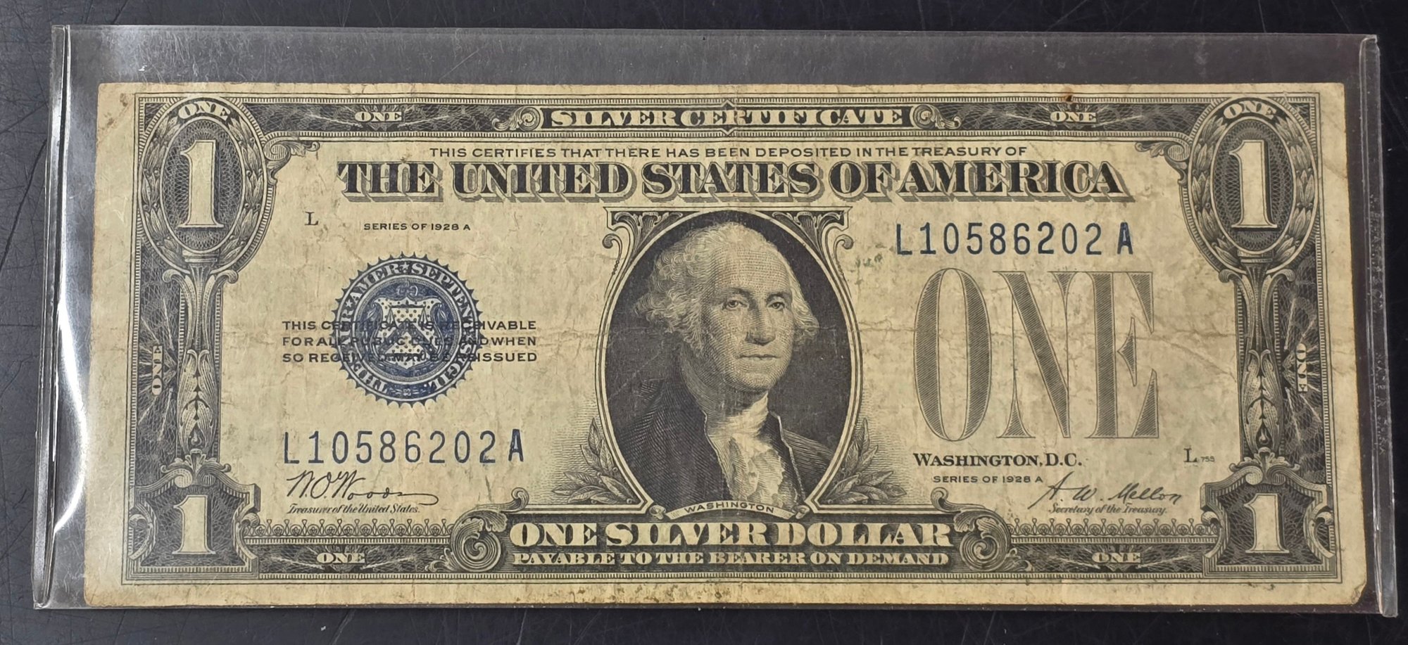 1928 Circulated Silver Series 1 Dollar Bill Funny Back #9798 ...