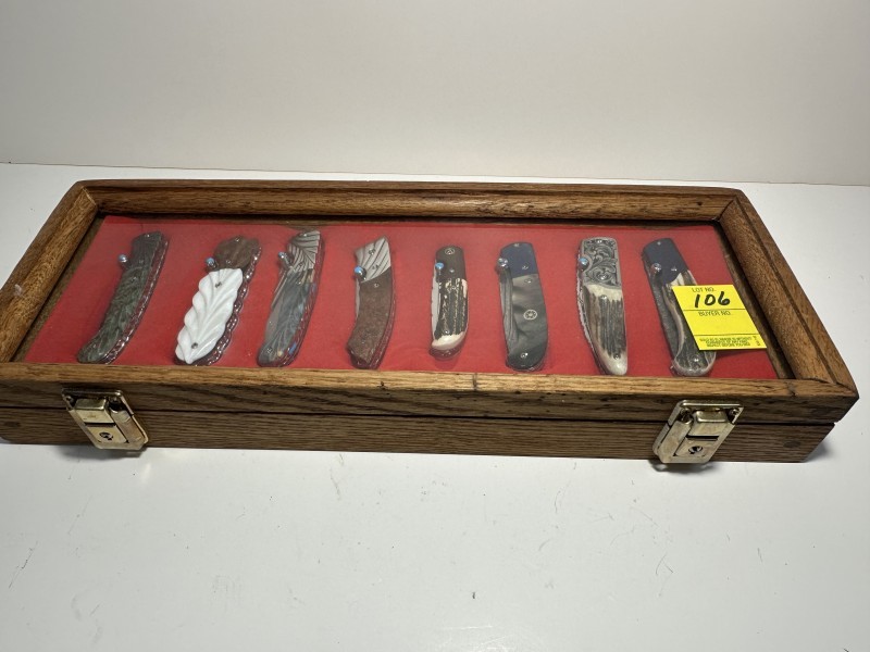 Lot Of (8) Assorted Folding Knives, All Stamped AP With Horse #12434 ...