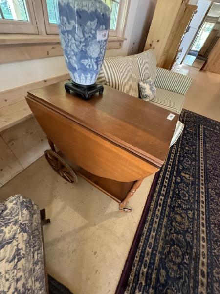 Pine Tea Cart; Wheels Missing Rubber #8405 | Auctionninja.com