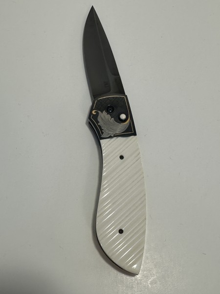 Folding Knife, Engraved J.M.J. Jim Minnick, 7" Long #12347 ...