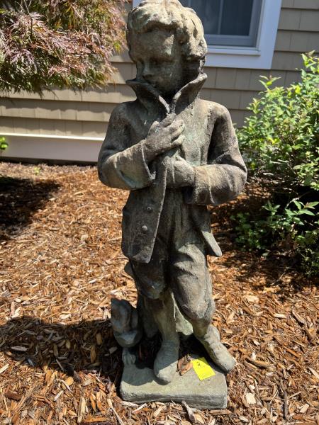 Cement Garden Statue, Male, 28" Tall #6418 | Auctionninja.com