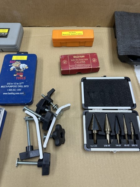 Lot Including Punch Set, Drill Set, Driver Set, Dial Indicator, Misc ...