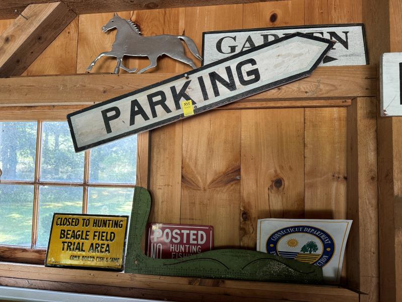 Lot Of Assorted Signs: (2) Vintage "Parking" CT DEEP Sign #8872 ...
