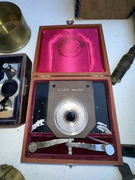 Lot Of Misc. Instruments, Brass Items, Lenses Compass, Optical Items #10248 | Auctionninja.com