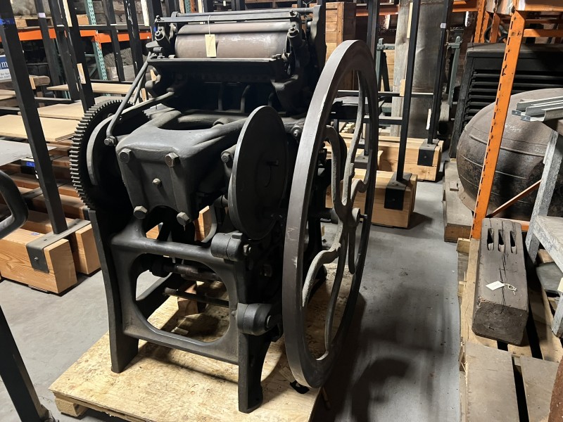 Globe Printing Press With Foot Treadle; Repaired, Approx: 52" T X 74" L ...