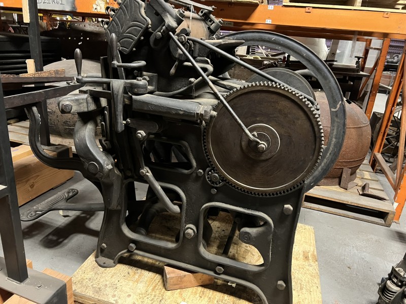 Globe Printing Press With Foot Treadle; Repaired, Approx: 52" T X 74" L ...