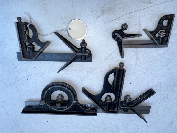 Lot Of (3) Combination Square (2) Starrett & (1) Brown & Sharp, Some ...