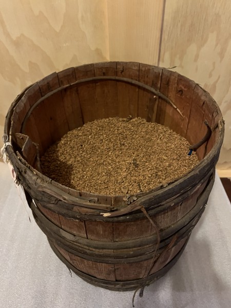 Barrell Of Pulverized Cork; Wooden Hoops On Barrell, 20" T X 16" W ...