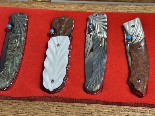 Lot Of (8) Assorted Folding Knives, All Stamped AP With Horse #12434 ...