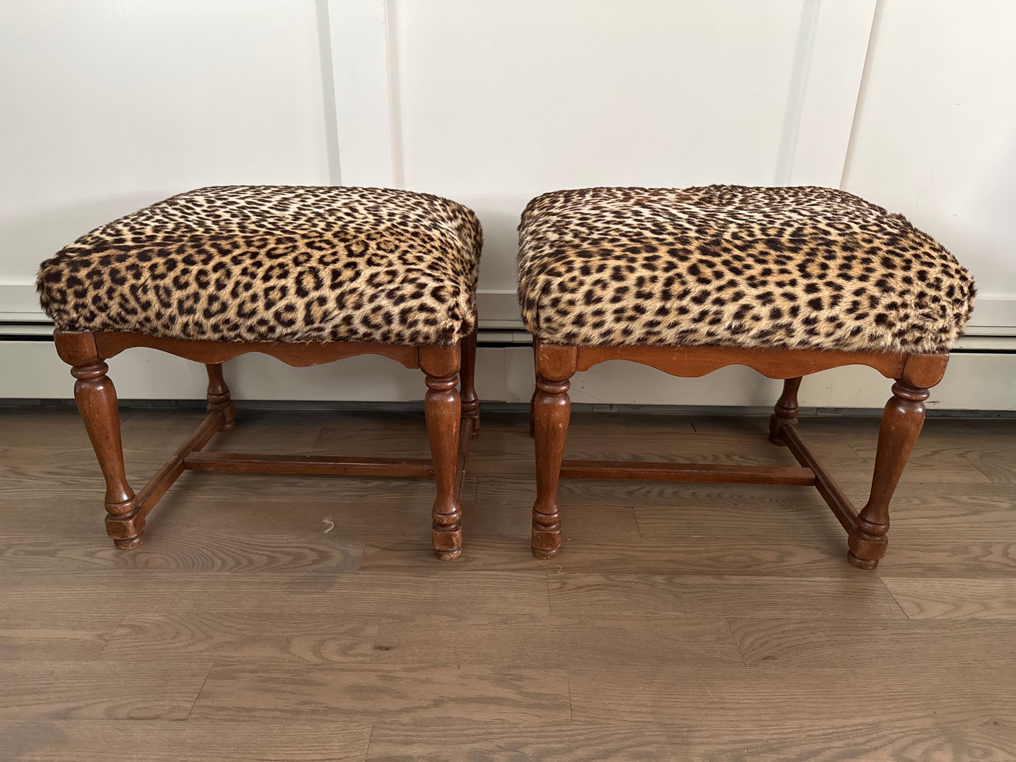 Antique French Leopard Stools #6070 | Auctionninja.com