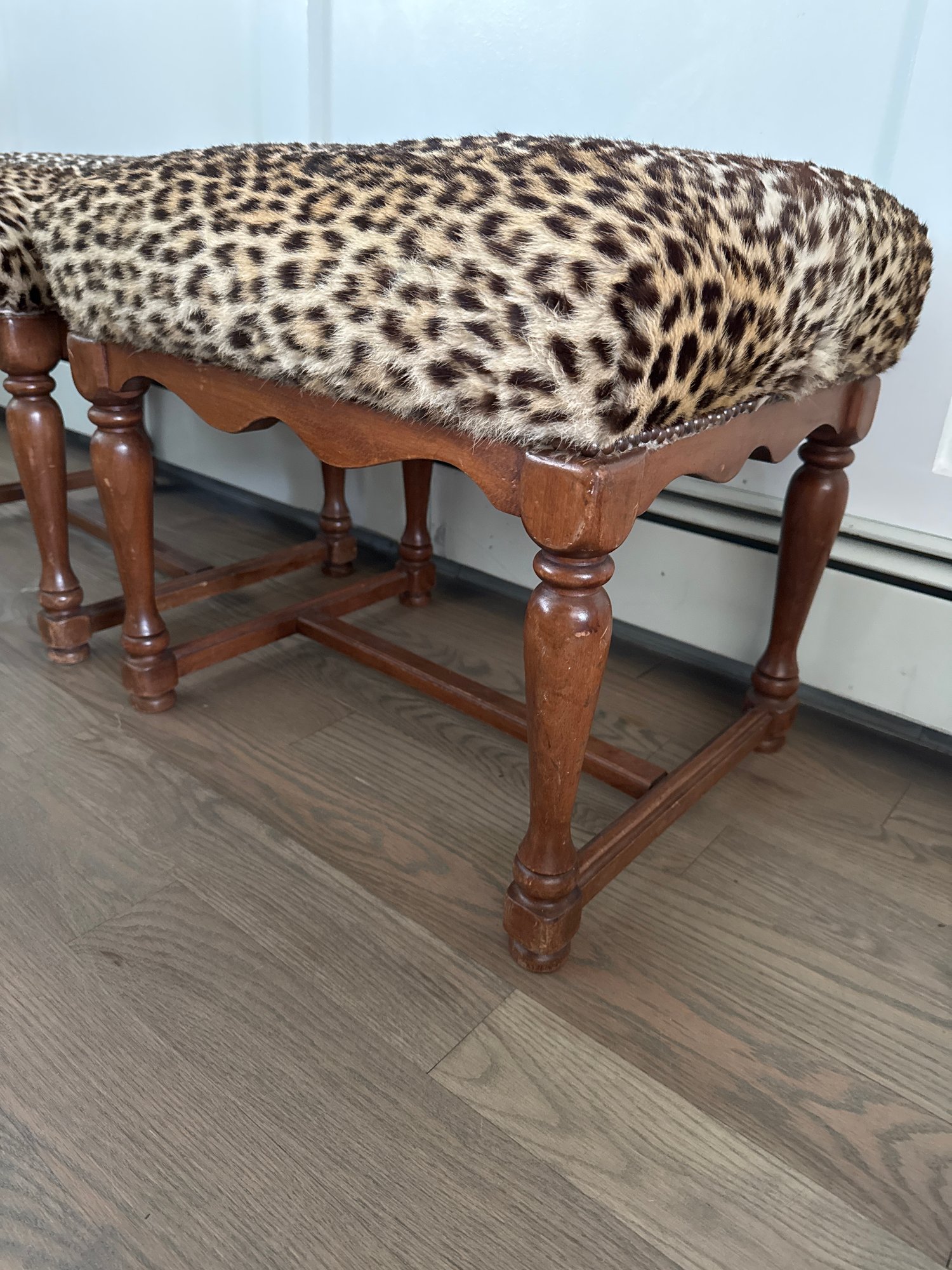 Antique French Leopard Stools #6070 | Auctionninja.com