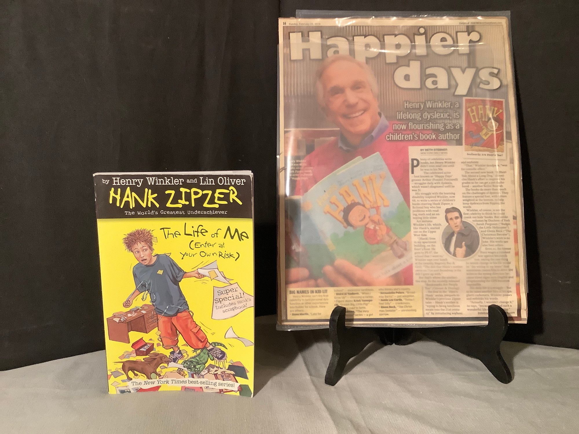 Signed Henry Winkler Hank Zipzer & Article About Author Henry Winkler ...