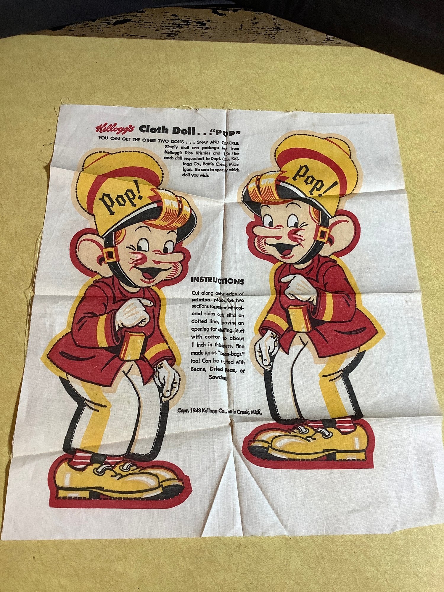 Vintage 1948 Kelloggs Pop Cloth Doll Lot 2 #18291 | Auctionninja.com