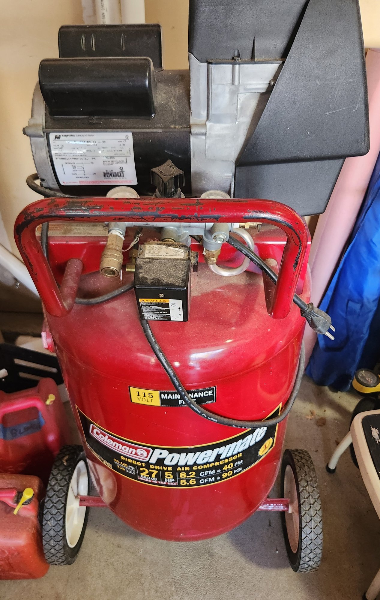 Coleman 115 Volt Direct Drive Powermate Air Compressor #3337 ...