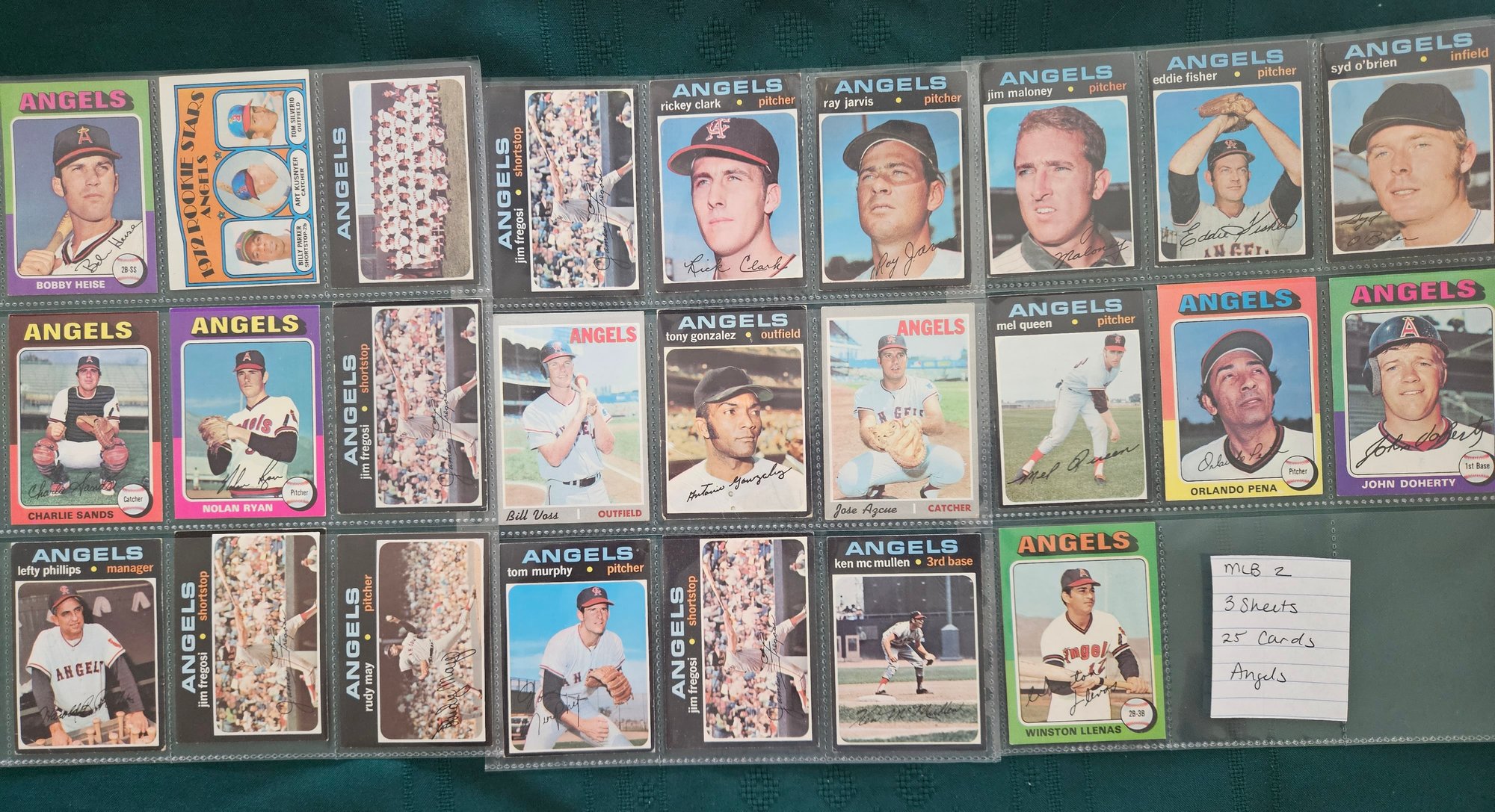 MLB Card Lot #2: 26 Angels Baseball Cards From The 60's And 70's, Topps ...