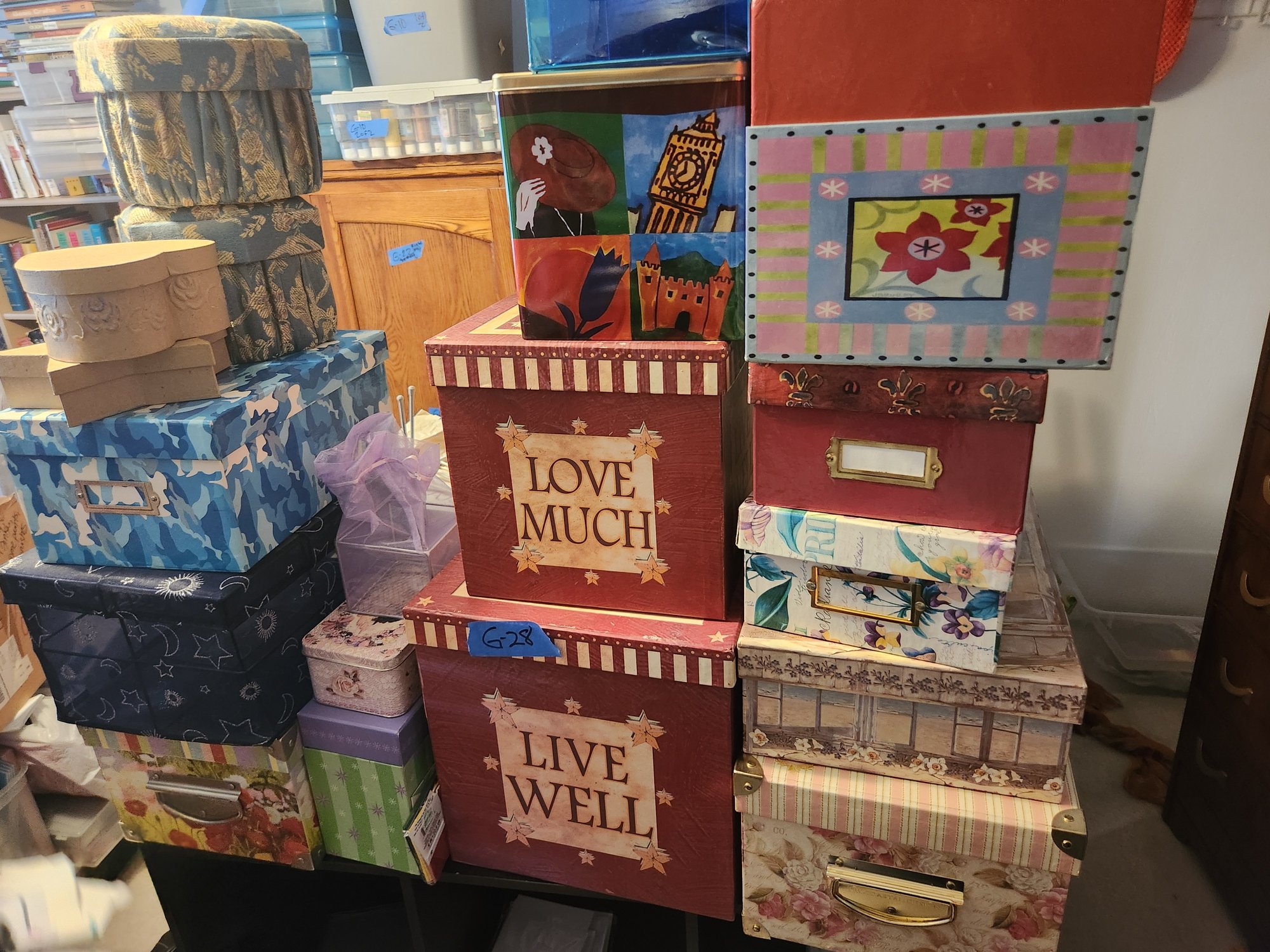 Decorative Storage Organizer Boxes, Drawers, Many NEW/unused #10660 ...