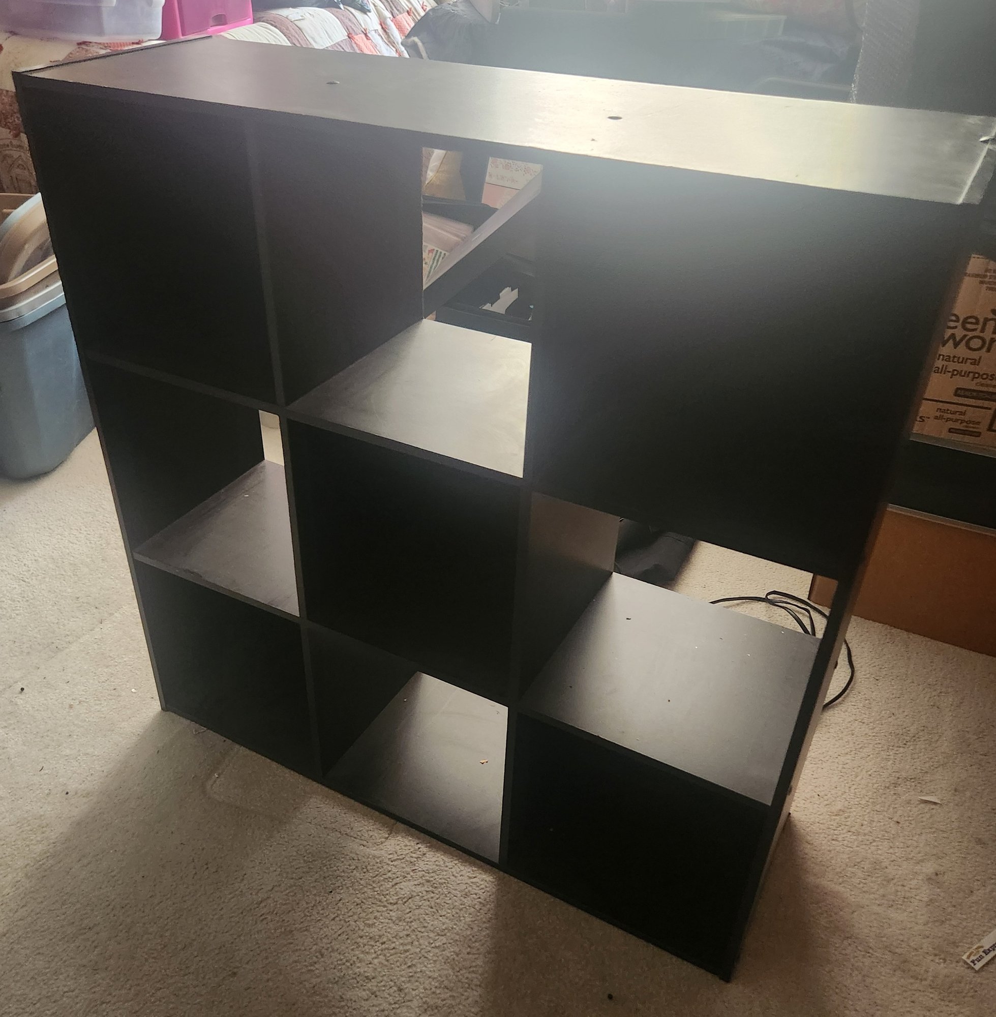 3x3 Black Cubby Cube Cubicle Shelf Storage #10661 | Auctionninja.com