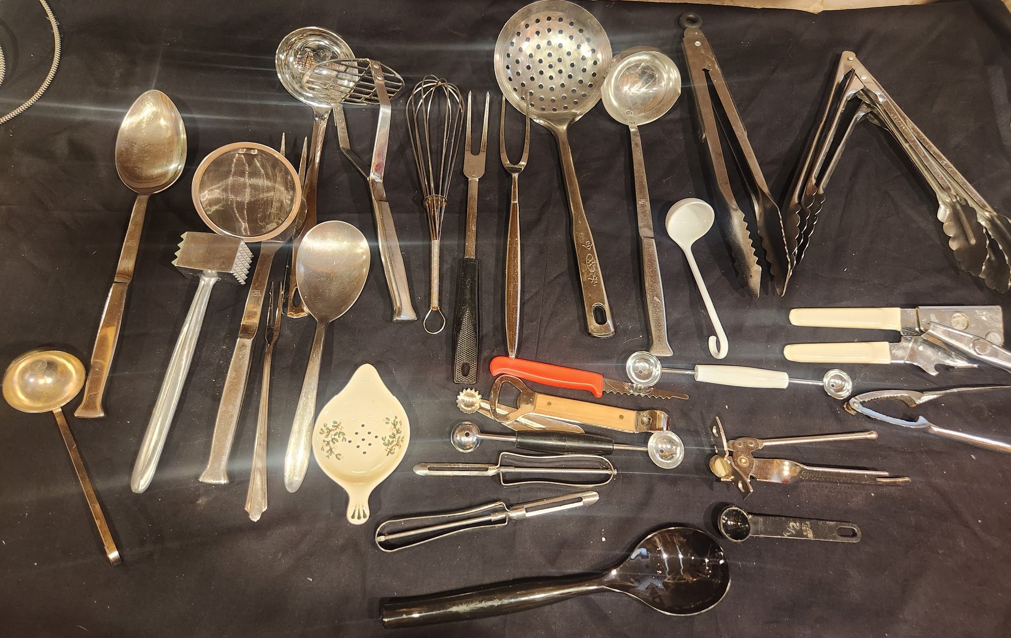 Mixed Lot Kitchen Utensils, Primarily Stainless-spoons, Peelers ...