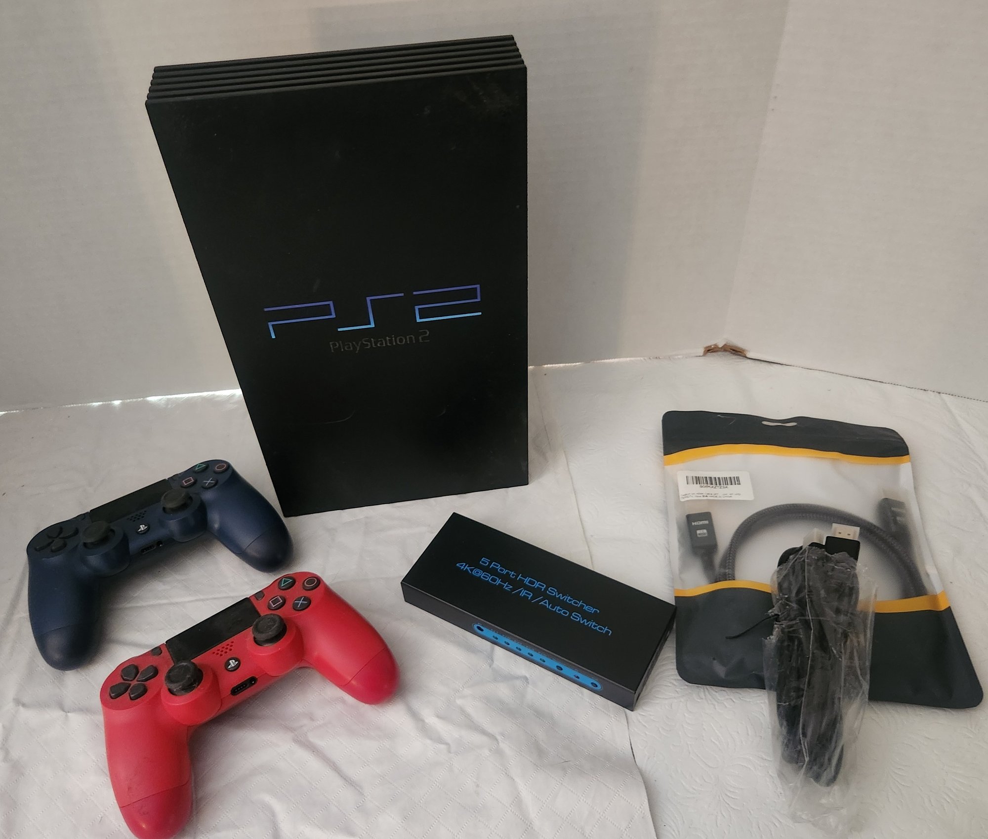 Play Station 2 PS2 Playstation Console Video, 2 Controllers, HDMI Cable ...