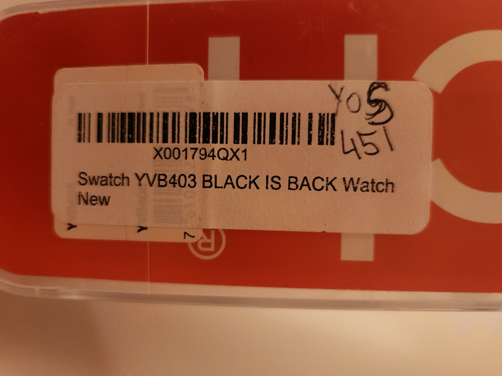 Swatch YVB403 Black Is Black Men's Watch NIB Unopened #15953 ...