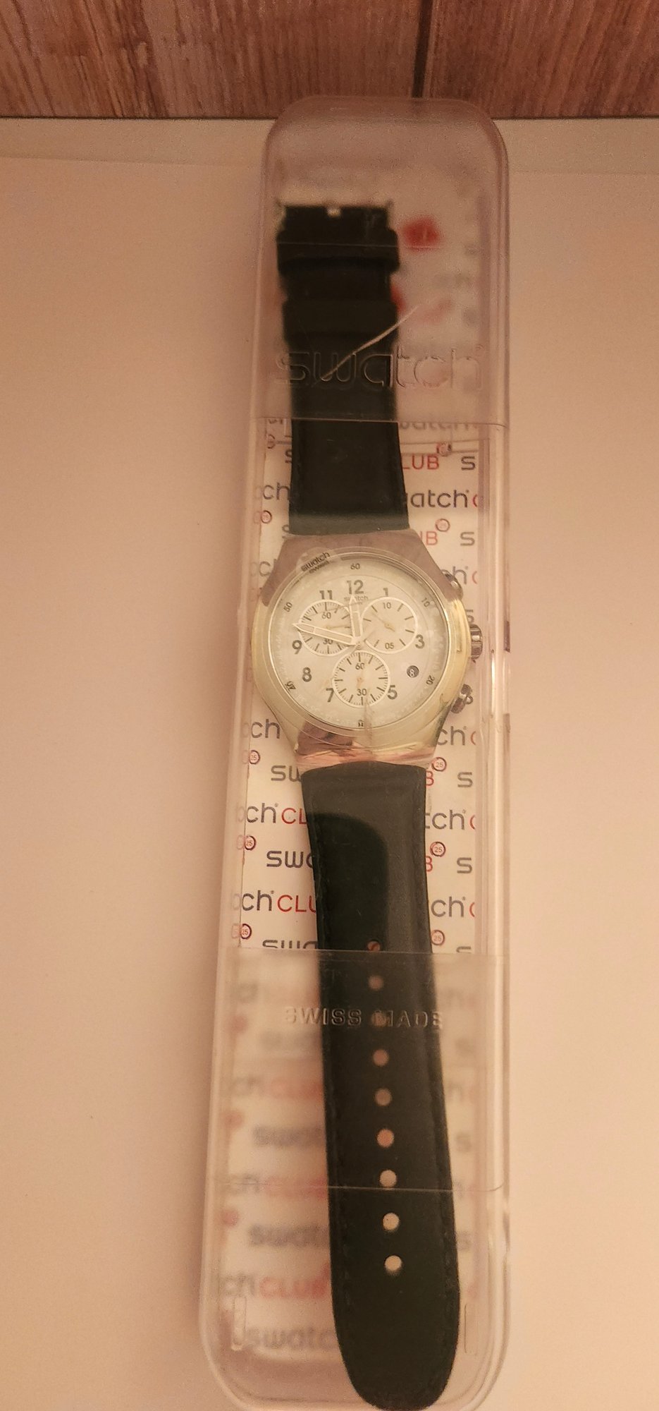 Swatch YVB403 Black Is Black Men's Watch NIB Unopened #15953 ...