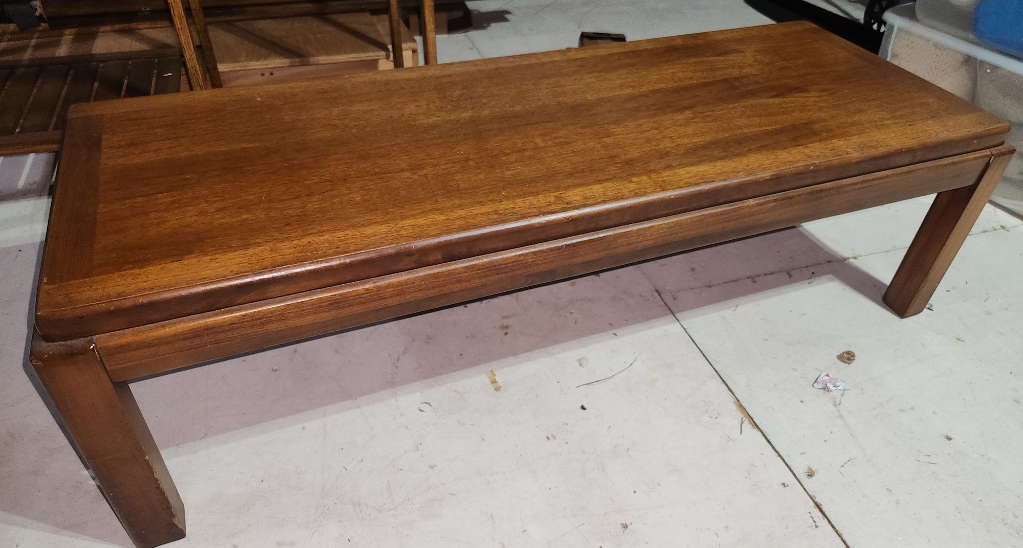 Wood Coffee Table 49" X 18" X 15" VTG #16577 | Auctionninja.com