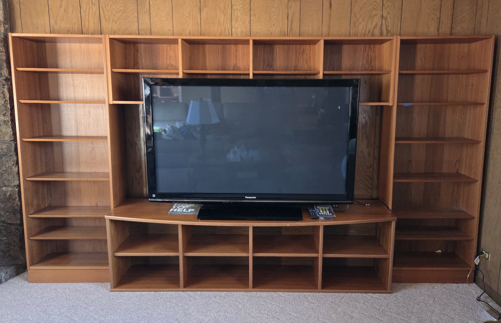 Mid-century MCM Teak Bookcase Shelf Shelving Detailed Craftsmanship ...