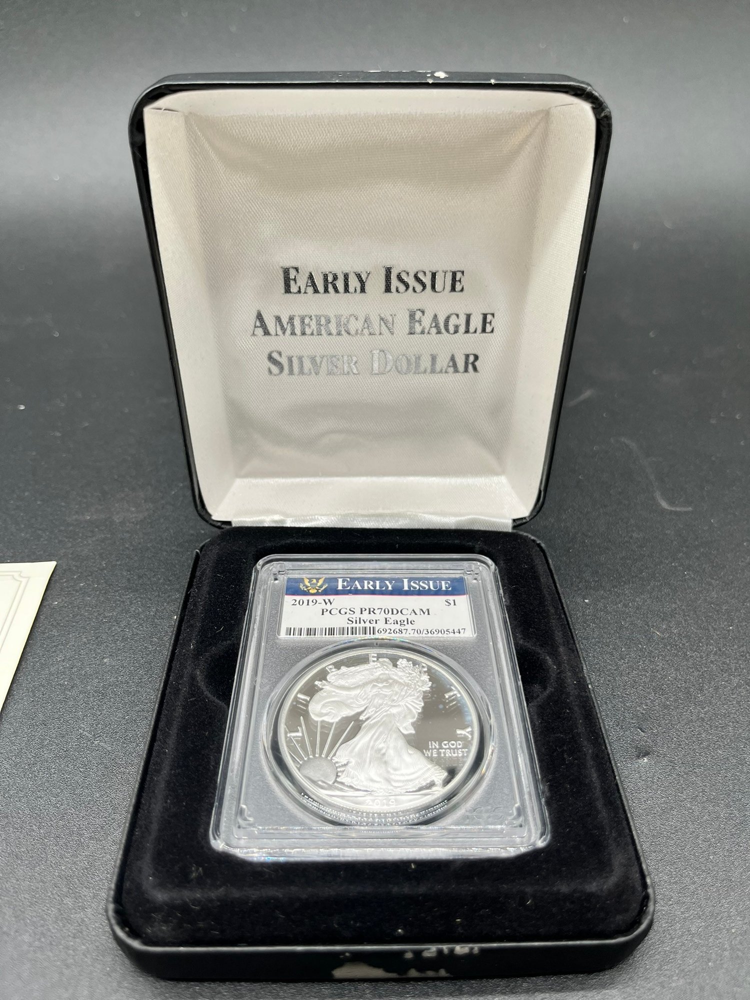 2019 Proof American Eagle 0.999 Fine Silver Dollar #9032 | Auctionninja.com