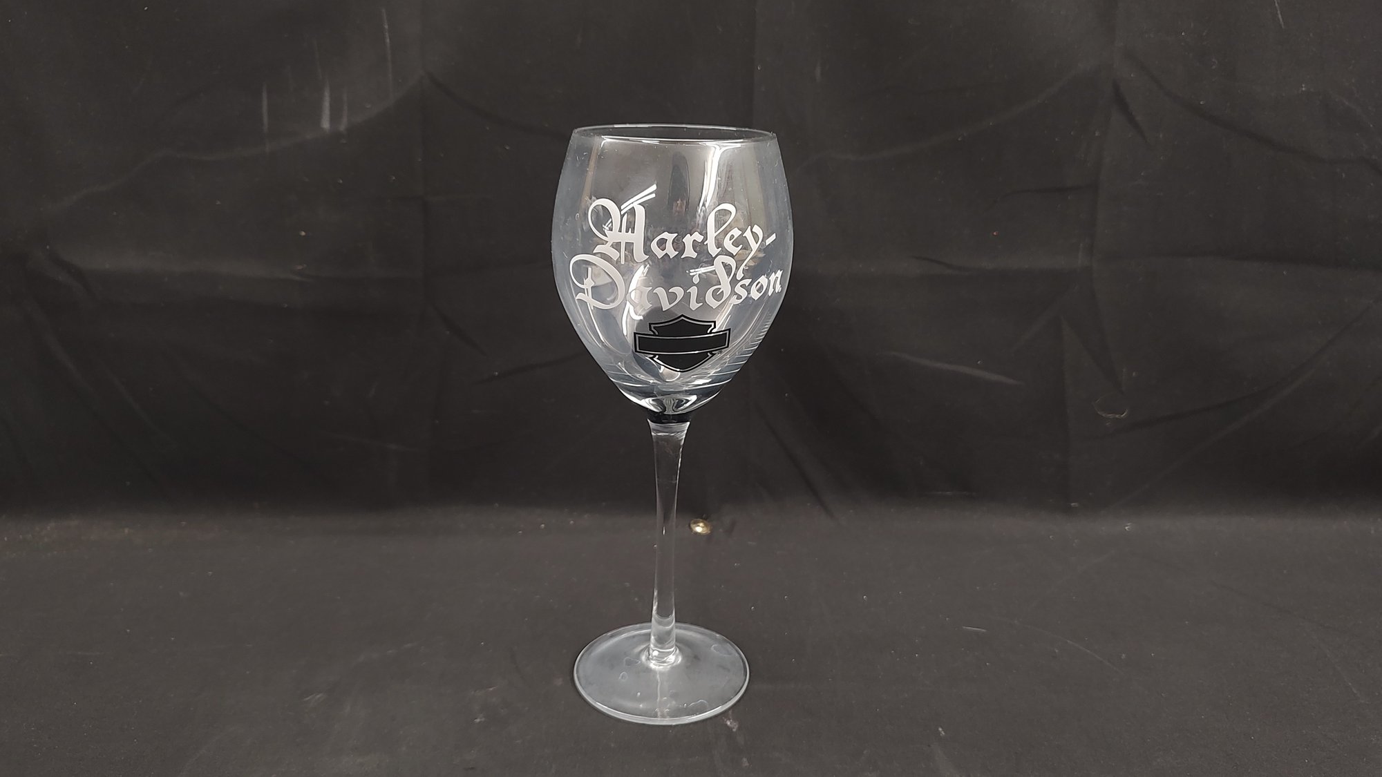 Harley-Davidson Silhouette Bar And Shield Wine Glass #5519 ...